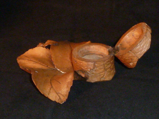 Rare Antique Black Forest Carved Inkwell | eBay