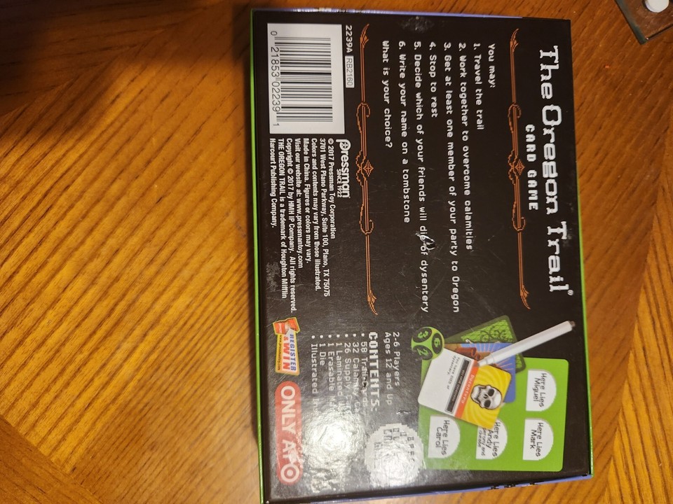 Oregon Trail Card Game | eBay