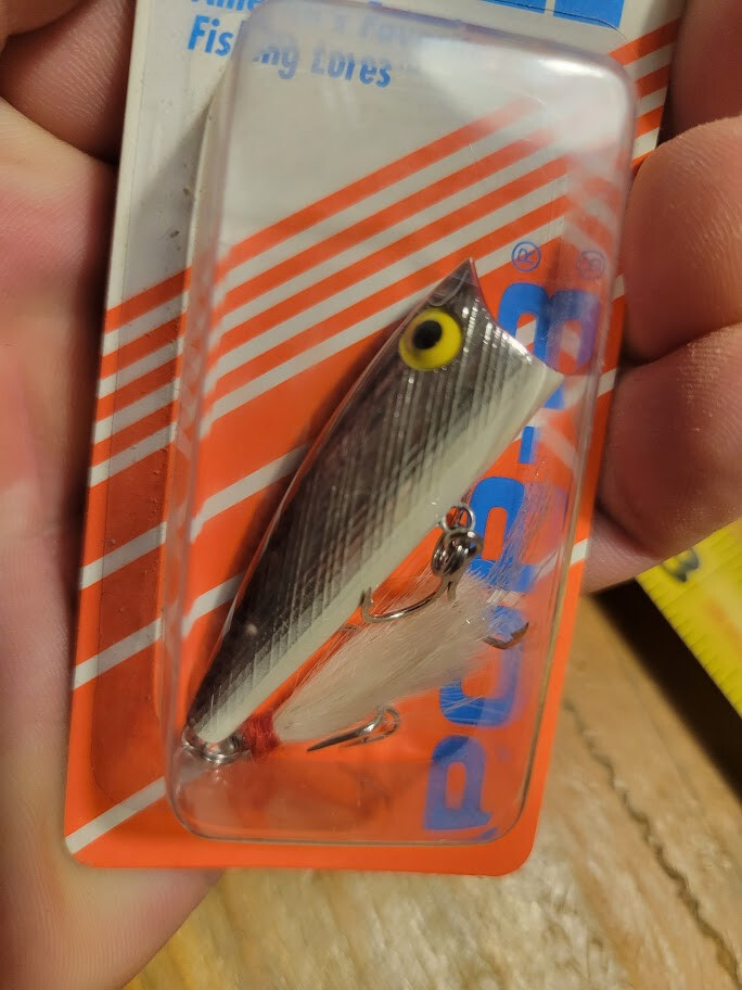 Vintage Original Rebel Teeny Pop R 2-inch Silver White Fishing Lure ...