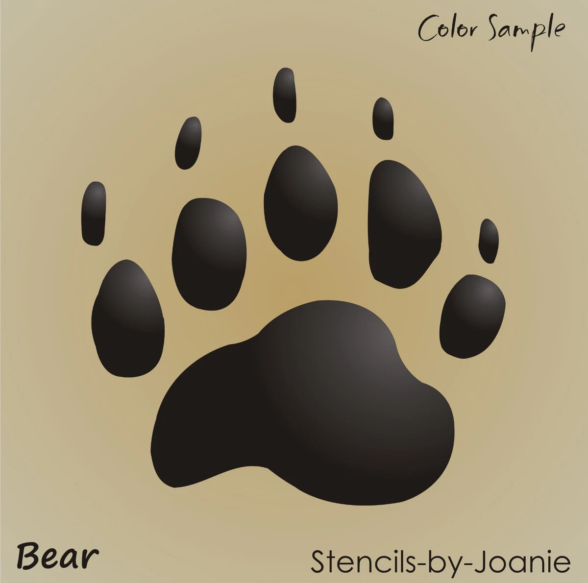 Bear Paw Print Stencil