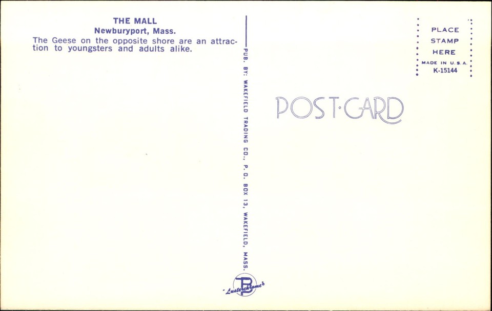 The Mall Newburyport Massachusetts~ pond fountain~ 1960s vintage ...