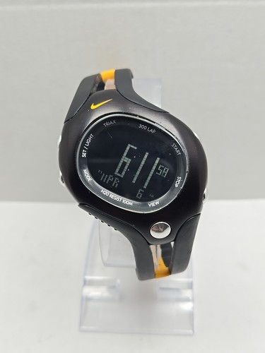Rare Vintage Nike Triax 300 Lap Digital Sport Watch Black Orange New ...
