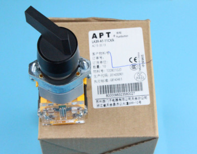 1PC New APT LA39-A1-11CX/K LA39-A1-11CX Pushbutton Switch Black 1NO+1NC ...