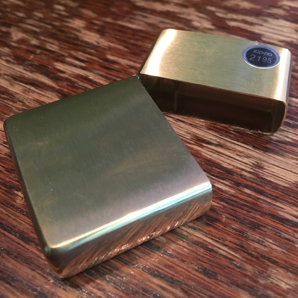 Genuine Zippo classic brushed brass windproof Lighter CASE ONLY No ...