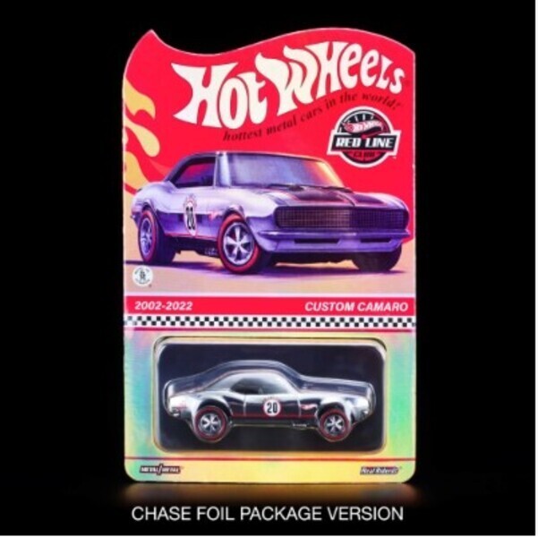 Hot Wheels RLC CUSTOM CAMARO - RLC 20th ANNIVERSARY CHASE / FOIL CARD ...