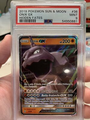 2019 Pokemon Hidden Fates Onix GX #36 PSA 9 Mint 36/68 | eBay