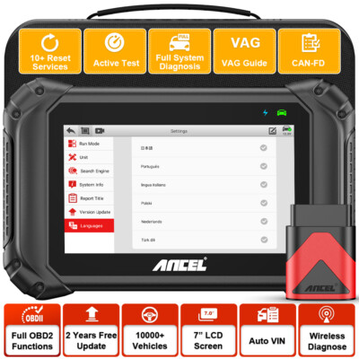 ANCEL V5 BT Car OBD2 Full System Diagnostic Scanner Computer Code ...