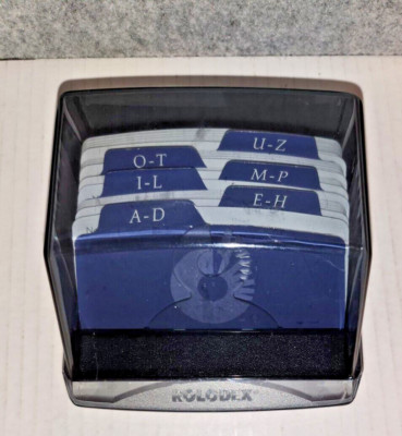 Rolodex XR40 Covered Card File Address Organizer - Complete with Blank ...