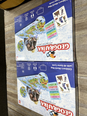 2 PCS Geografika Explore The World Game. Board Game for Kids. SEALED ...