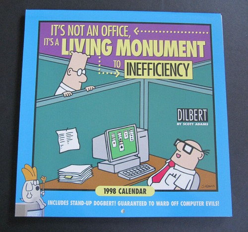 vtg Dilbert 1998 Wall Calendar Stand up DogBert Scott Adams | eBay