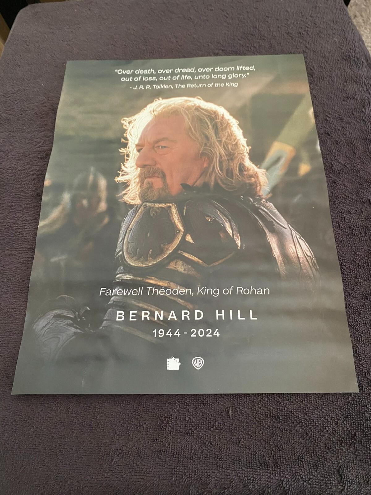 BERNARD HILL 1944-2024 tribute Farewell Theoden King of Rohan, Lord of ...