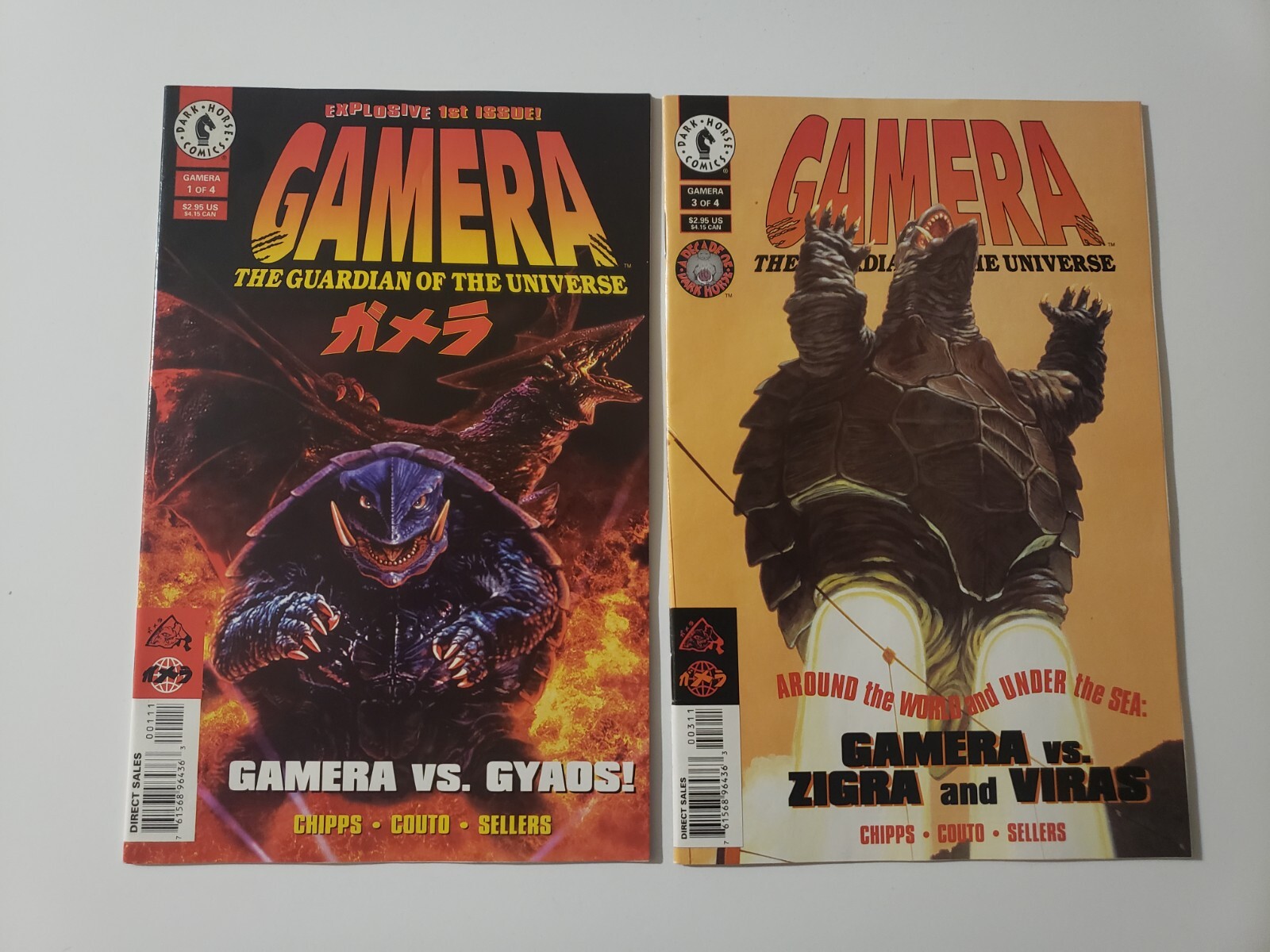 Gamera Guardian Of the Universe 1 & 3 Comic Book Set - Dark Horse (1996 ...