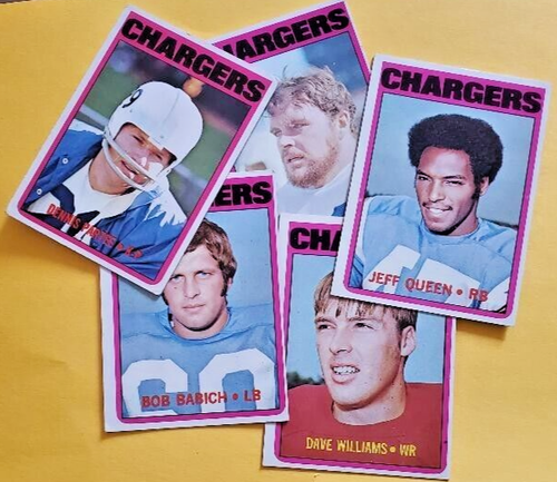 Topps NFL 1972 SAN DIEGO CHARGERS 5 Card Lot, EX+ | eBay