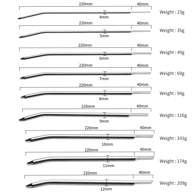 4-12mm Male Long Stretcher Sounds Penis Sounding Stainless Steel Rod ...