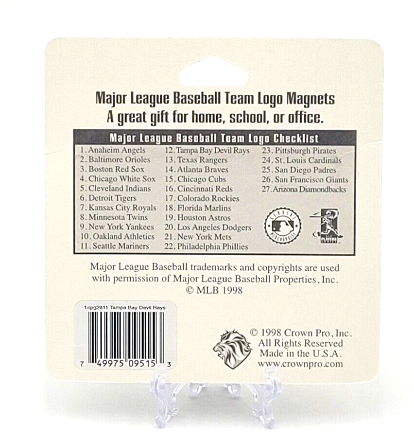 1998 Pro Magnets Heroes of the Locker Room Tampa Bay Devil Rays MLB ...