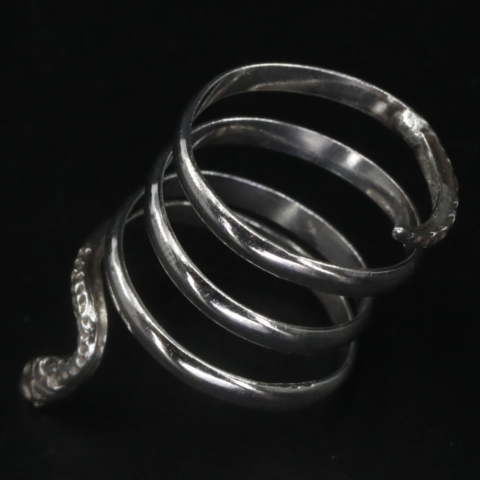 VTG Sterling Silver - Snake Serpent Coil Wrapped Ring Size 8 - 5g | eBay