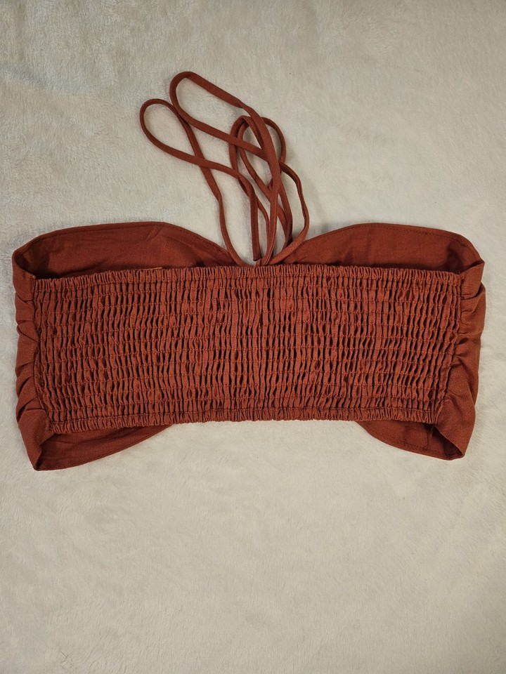 Burnt Orange Linen Tube, Halter Tube Top | eBay