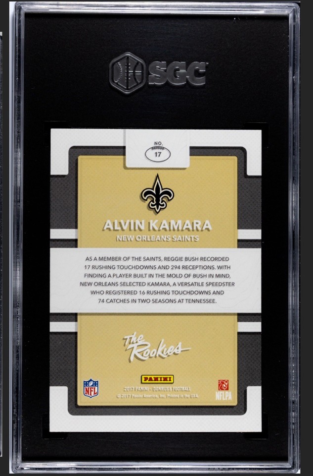 2017 Donruss "The Rookies" Alvin Kamara RC SGC 9.5🔥POP 1 Mint WHO DAT ...