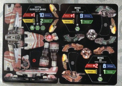 Star Wars Wizkids Pocketmodel 127th Gunship Wing ARC170 & Droid Tri ...