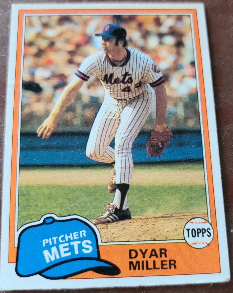 Dyar Miller, Mets 1981 #472 Topps VG COND - GREAT COLLECTIBLE CARD | eBay