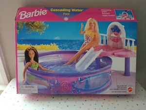 1998 Vintage Barbie Cascading Water Fountain Pool Summer Fun! Splash N ...