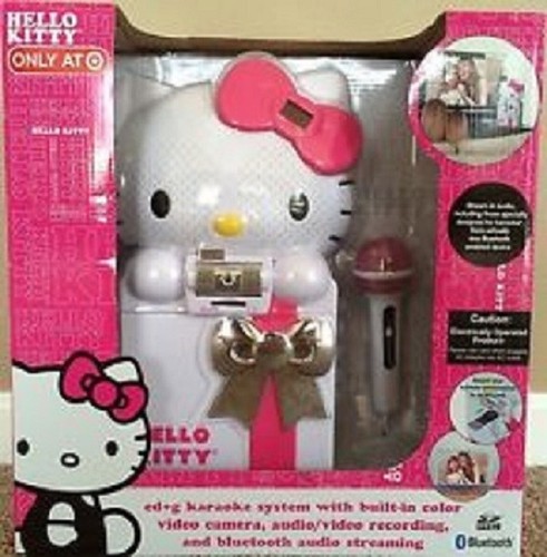 Hello Kitty CD+G Karaoke System w/Built-In Color Camera, Audio/Video ...