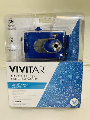 Vivitar 5.1mp Waterproof Digital Camera Blue Vivicam V26690 with 1.5 ...