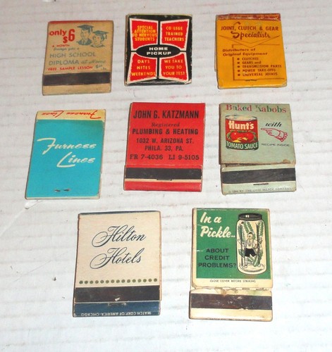 Lot of 8 Vintage Matchbook Advertising Boxes PLEASE READ | eBay