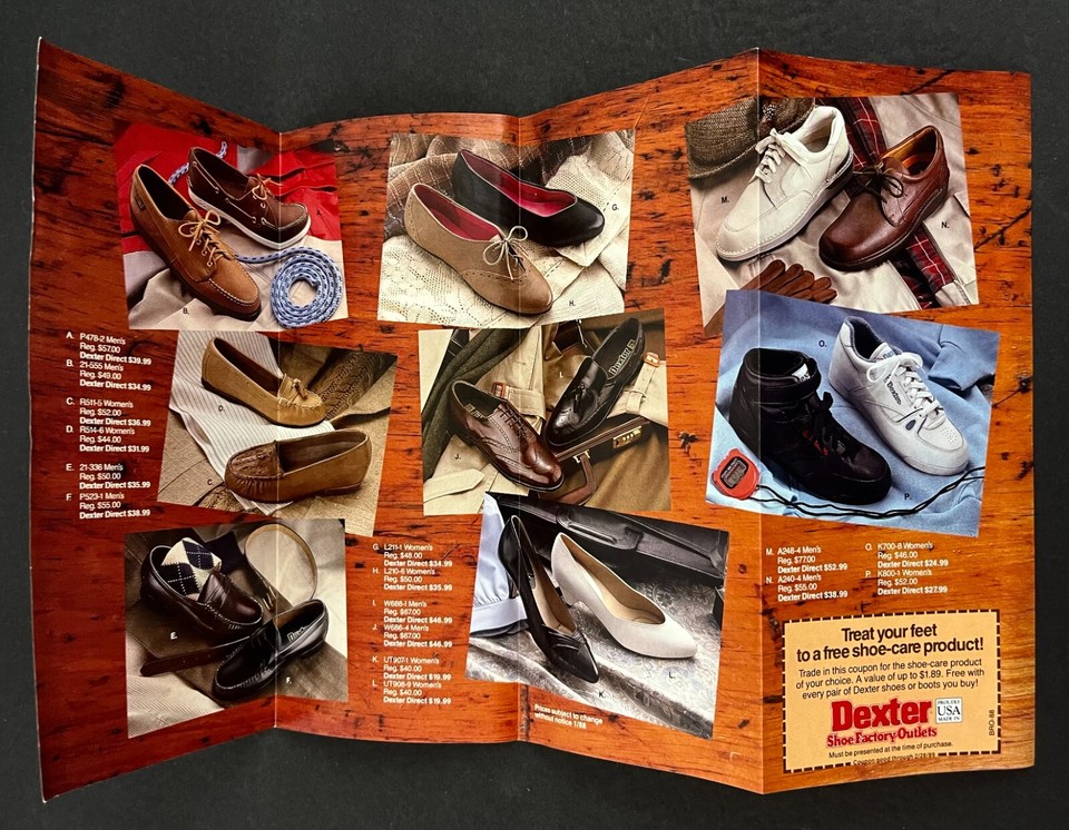 1980s Dexter Shoe Factory Outlet New England NH ME VT NY Vintage Travel ...
