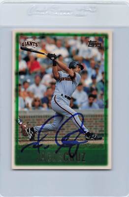 1997 Topps #220 Jacob Cruz Giants Signed Auto *G6018 | eBay