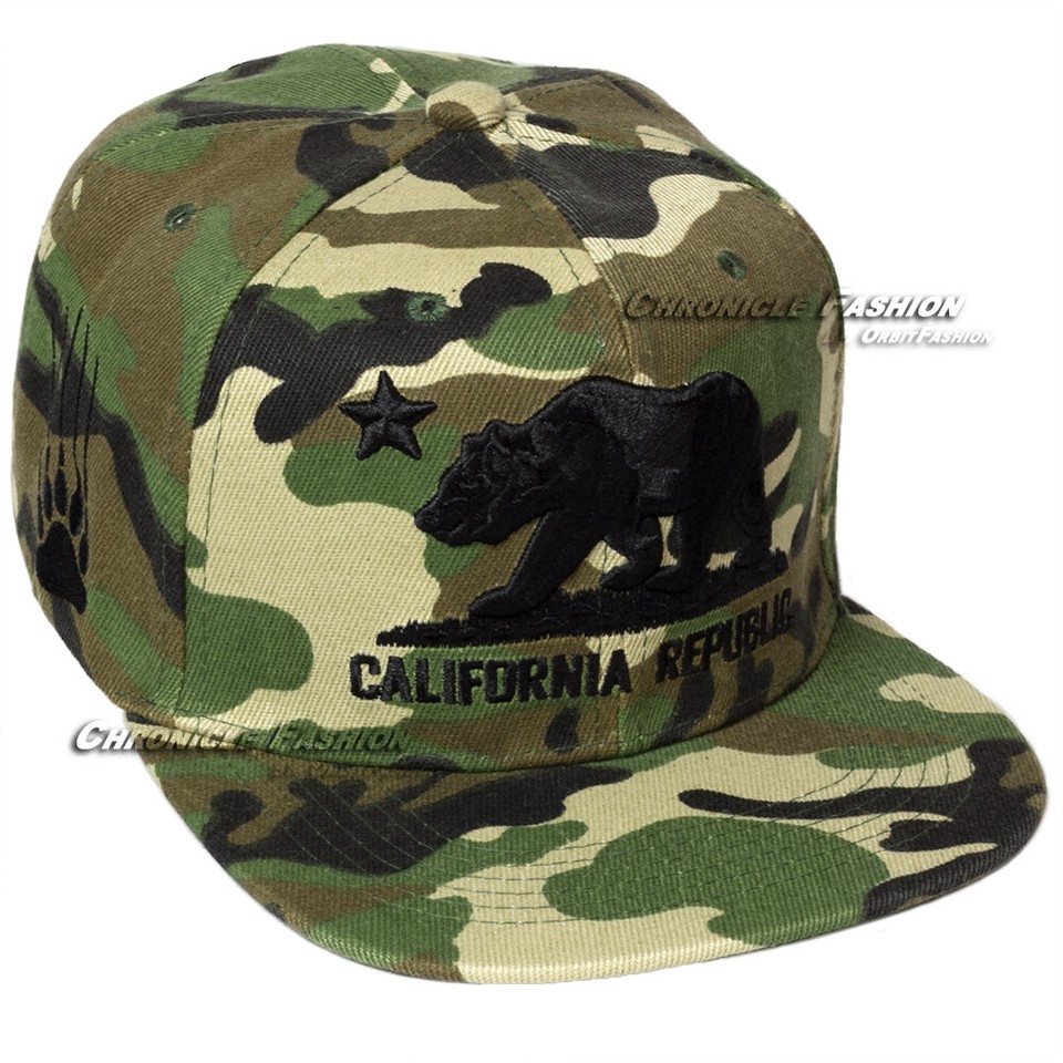 California Republic Baseball Cap Snapback Adjustable Hat Cali Hip Hop ...