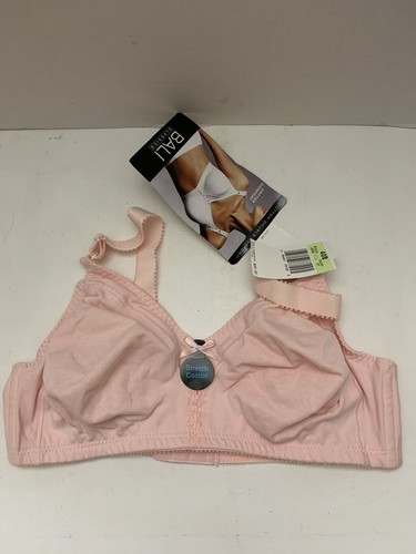 Bali Bra Pink 40B Cotton Double Support Wire Free #3036 NWT | eBay