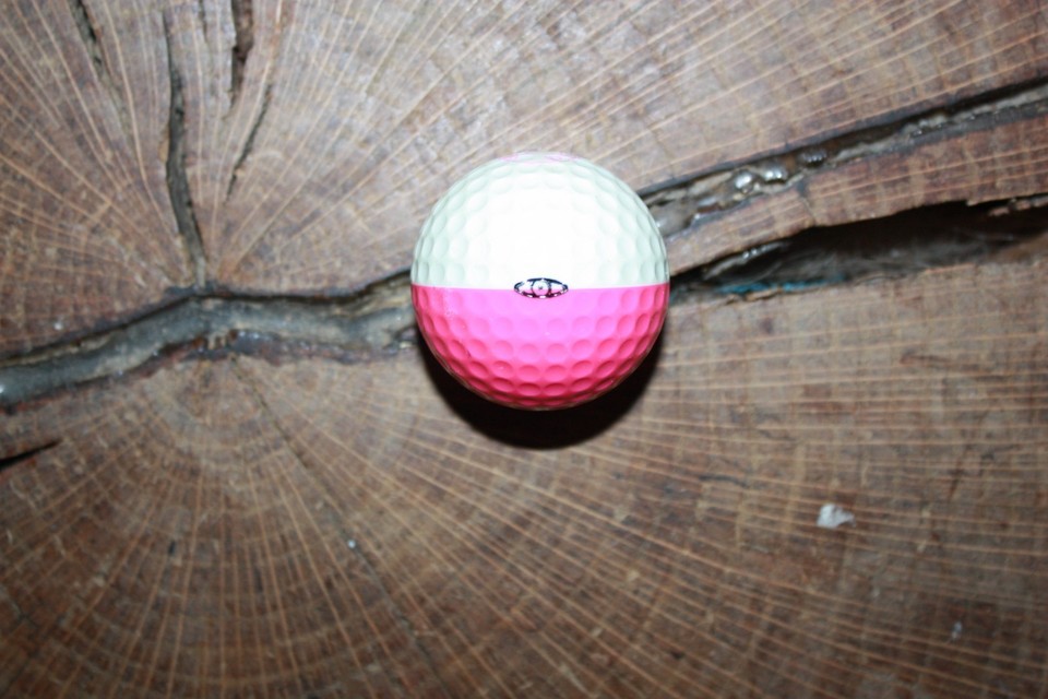 VINTAGE PINK AND WHITE PING GOLF BALL PEBBLE BEACH LOGO | eBay