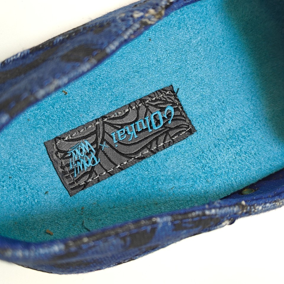OluKai Kahu Slip On Pow Wow Boat Shoe Loafer Charcoal Blue Men’s Size ...