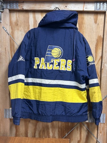 RARE Vintage NBA Indiana Pacers Apex One Embroidered Pullover Jacket | eBay