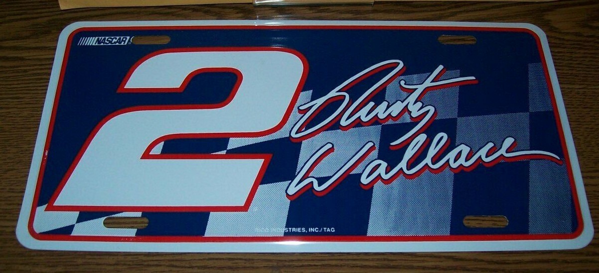 RUSTY WALLACE #2 RICO METAL LICENSE PLATE BRAND NEW!!! | eBay