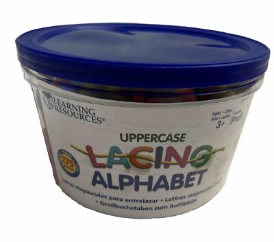 Learning Resources Uppercase Lacing Alphabet - 275 Pieces, Ages 3 ...