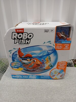 New Zuru Robo Fish Water Activated Robotic Swimming Pets Fish Bowl ...