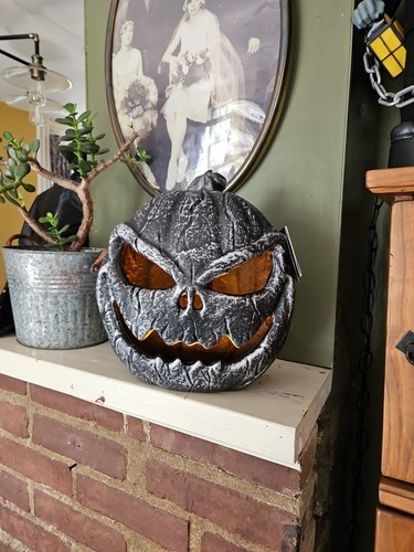 Halloween 11" LED Evil Jack o Lantern light up. Brand New , Battery ...
