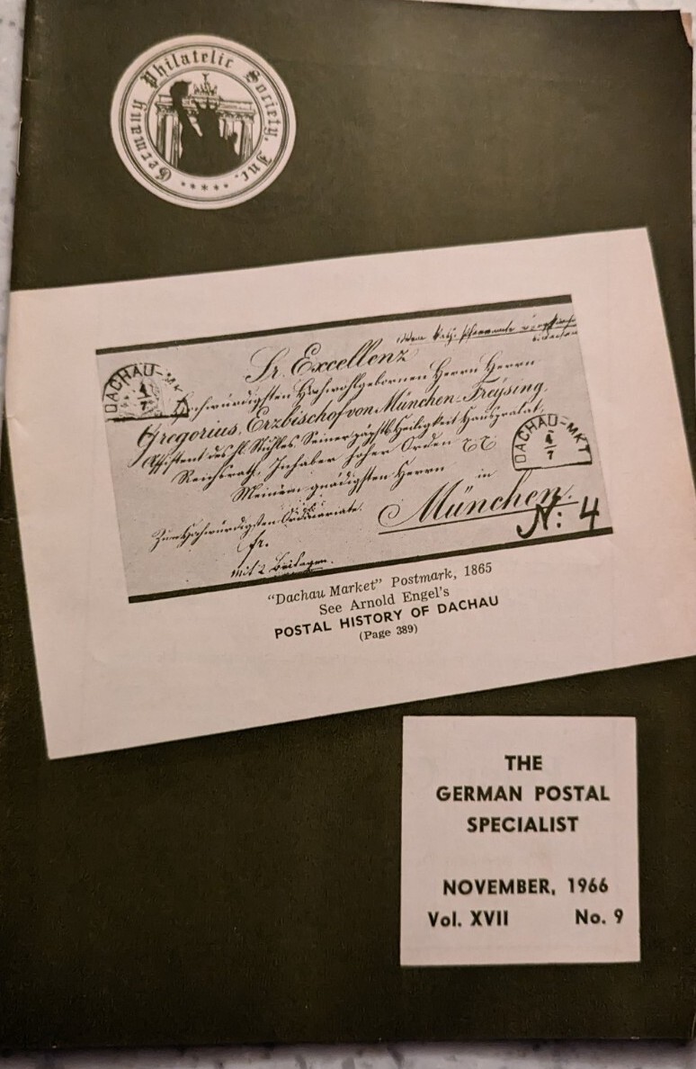 German Postal Specialist Nov 1966 Postal History Of Dachau Nazi Ghetto ...