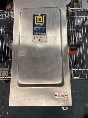 Square D HU363DS Stainless Steel 100 AMP 600 V Safety Switch Non-Fused ...