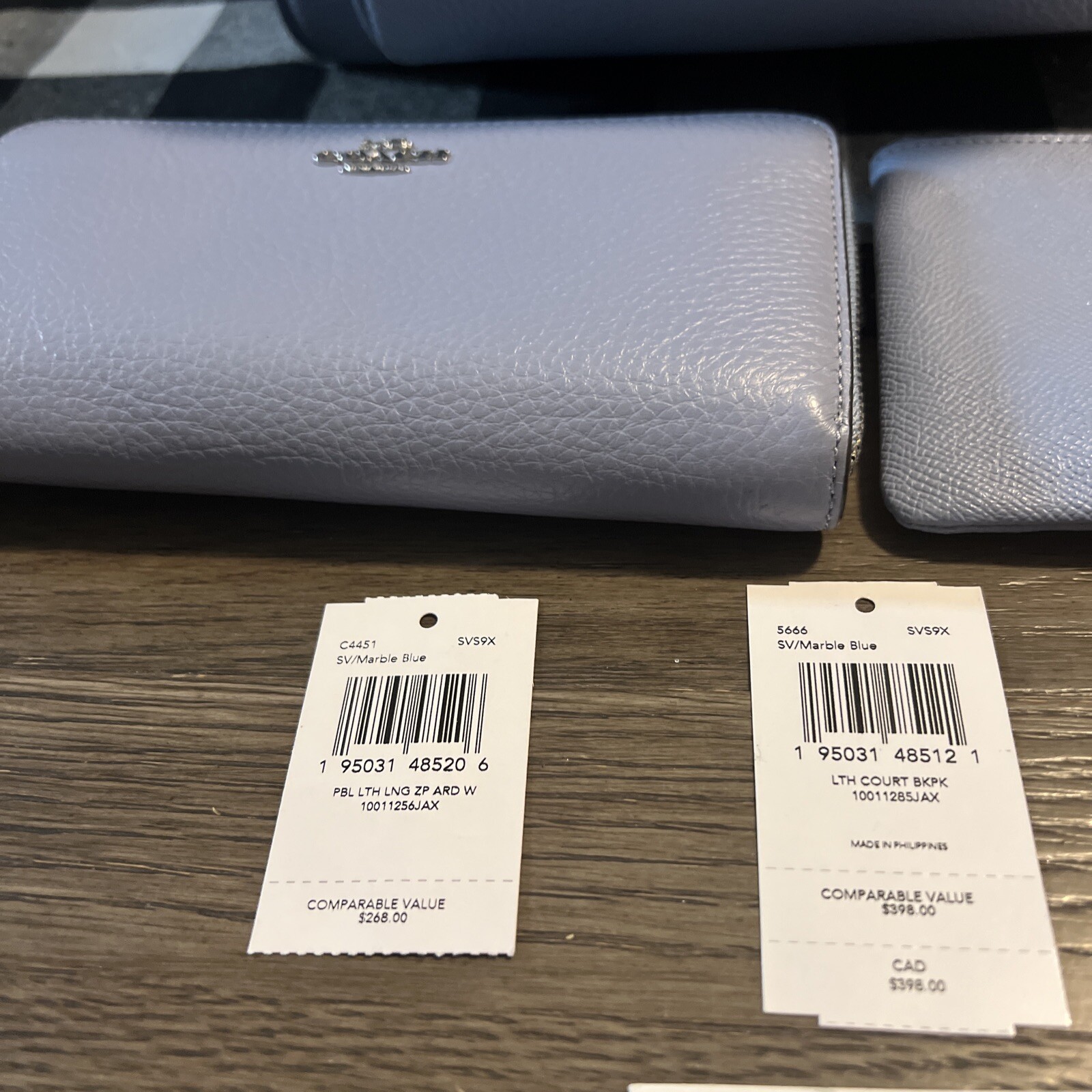 Coach 5666 Marble BluePebbled Leather Court Backpack… - Gem