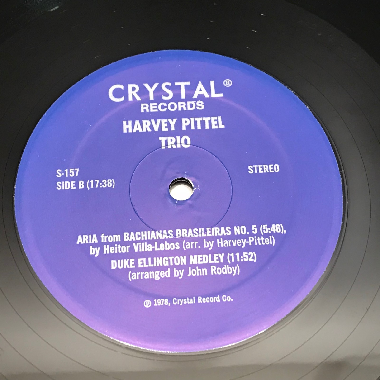 signed Harvey Pittel Trio Plays LP Crystal S 157 Classical Jazz Piano ...