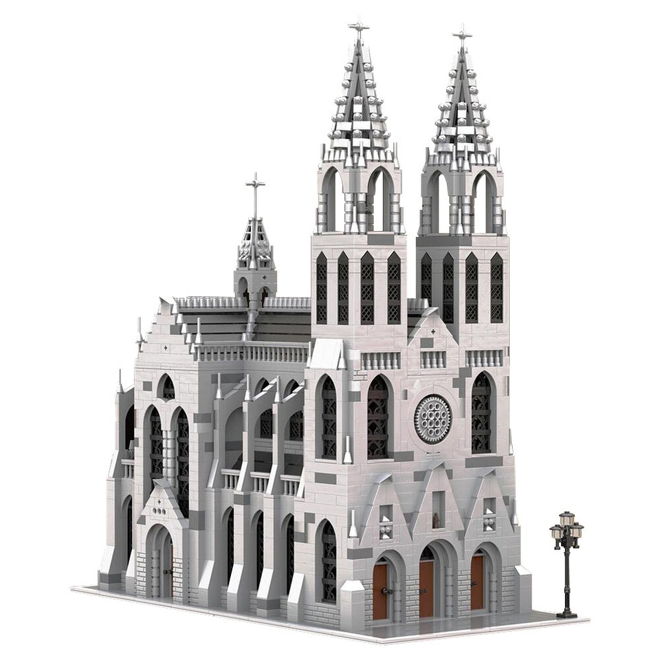 Gothic Cathedral Modular Building Blocks Set City MOC DIY Model Bricks ...