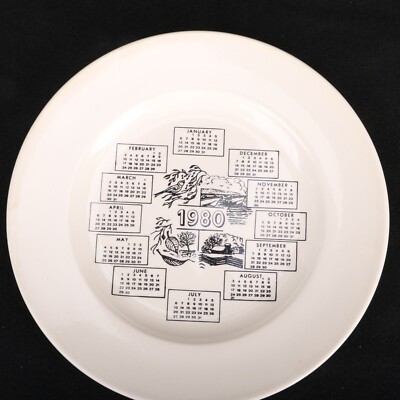 1980 Calendar Collectible Plate | eBay