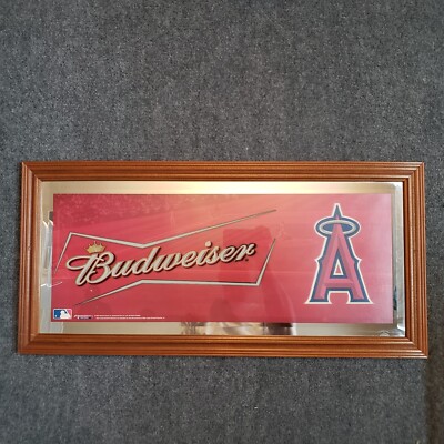 2005 Angels Halo Beer Mirror Budweiser Sign Collectible - Man Cave ...