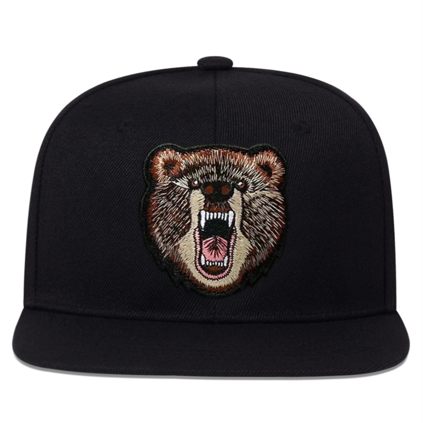 Grizzly Baseball Cap Snapback Enjoy the bear Embroidery Flat brim ...