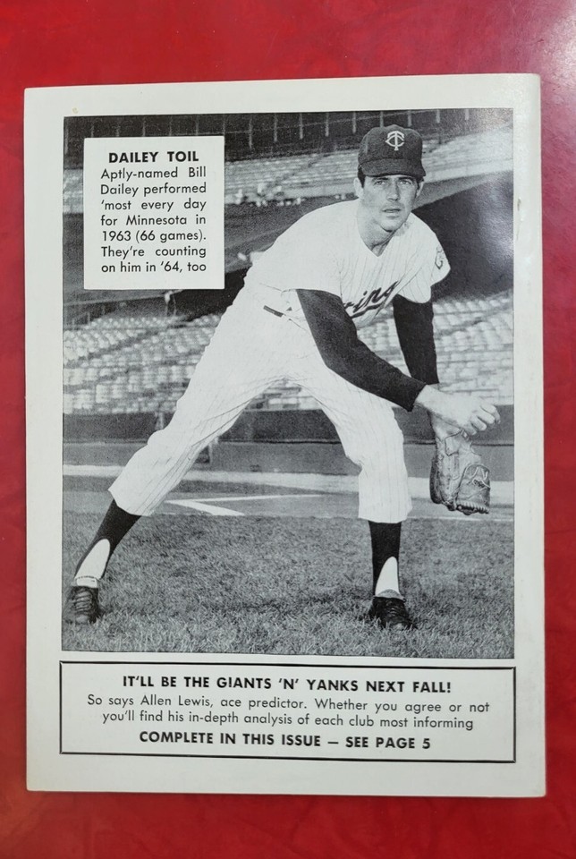 1964 APRIL BASEBALL DIGEST- SANDY KOUFAX COVER, Excellent CONDITION, NO ...