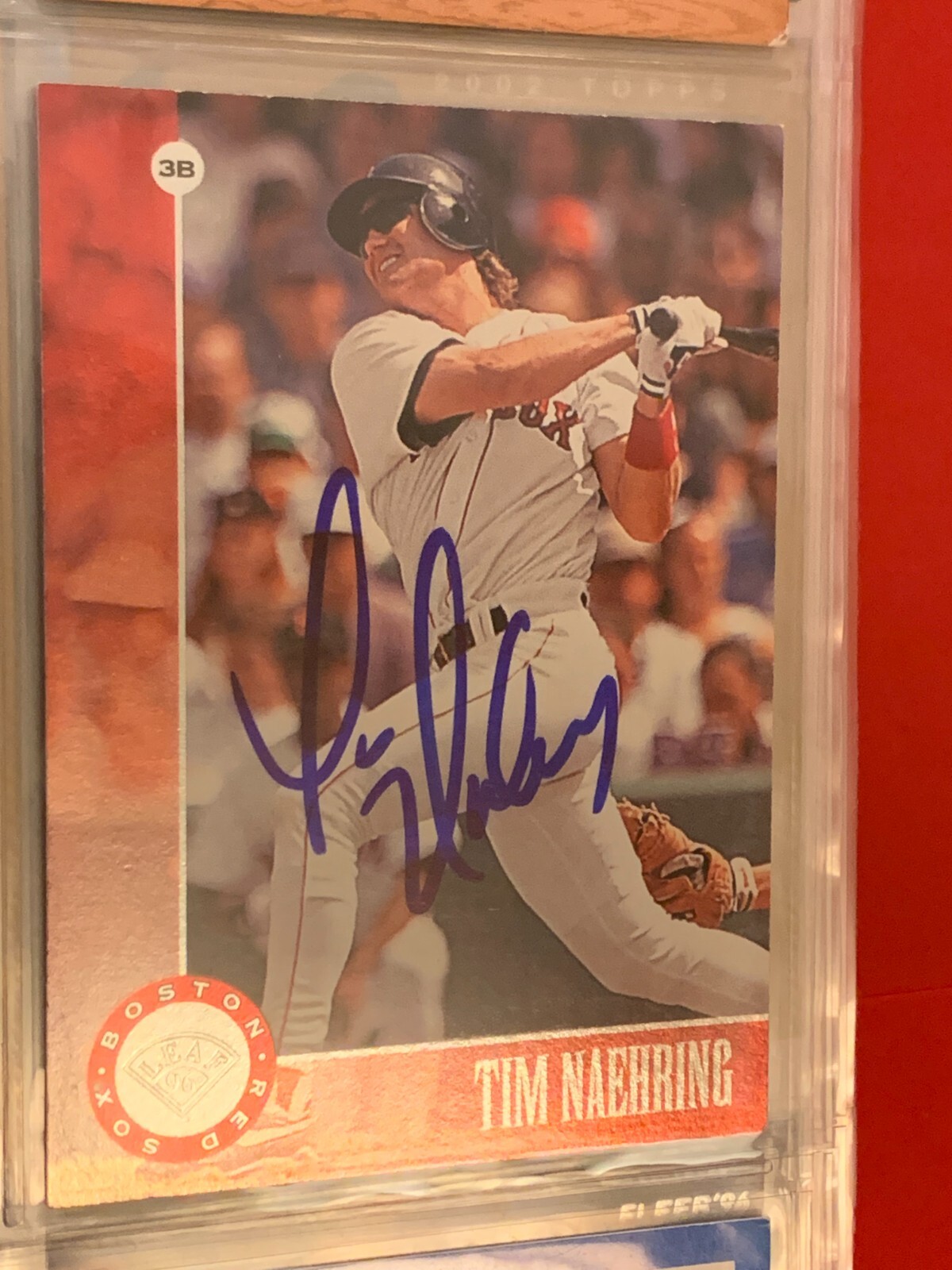 TIM NAEHRING AUTOGRAPHED SIGNED 1996 LEAF CARD BOSTON RED SOX COA | eBay