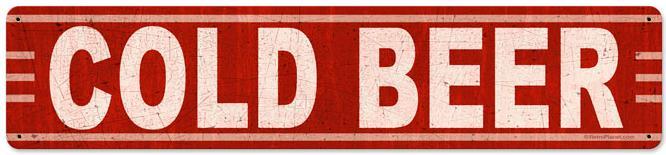 Vintage Retro Cold Beer Metal Sign Man Cave Garage Bar Pub Tavern Wall ...